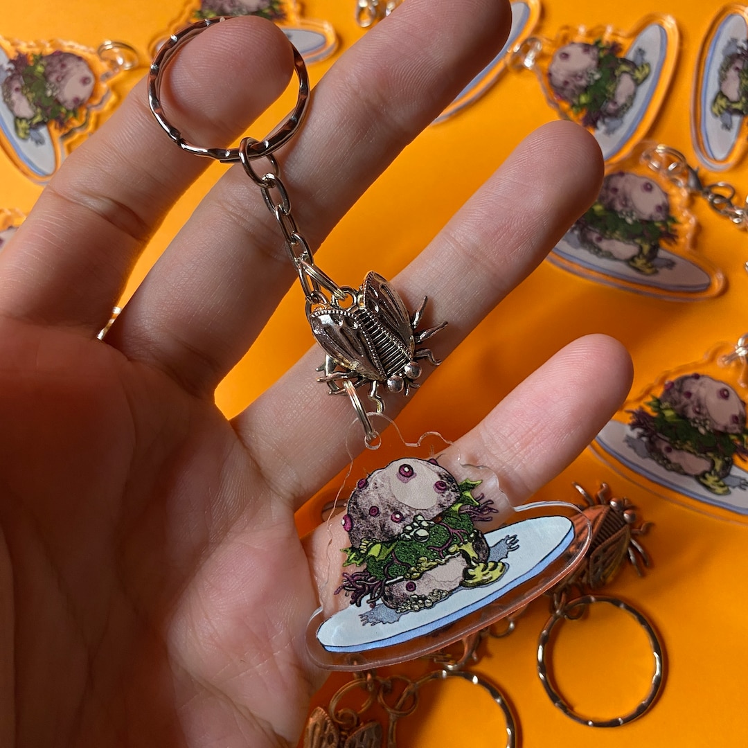 Spongebob Squarepants Nasty Patty Keychain - Etsy