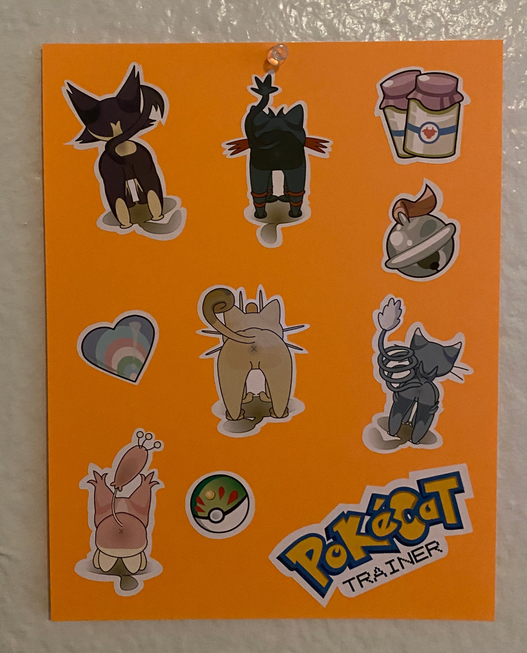 Pokécat Trainer Sticker Pack - Etsy