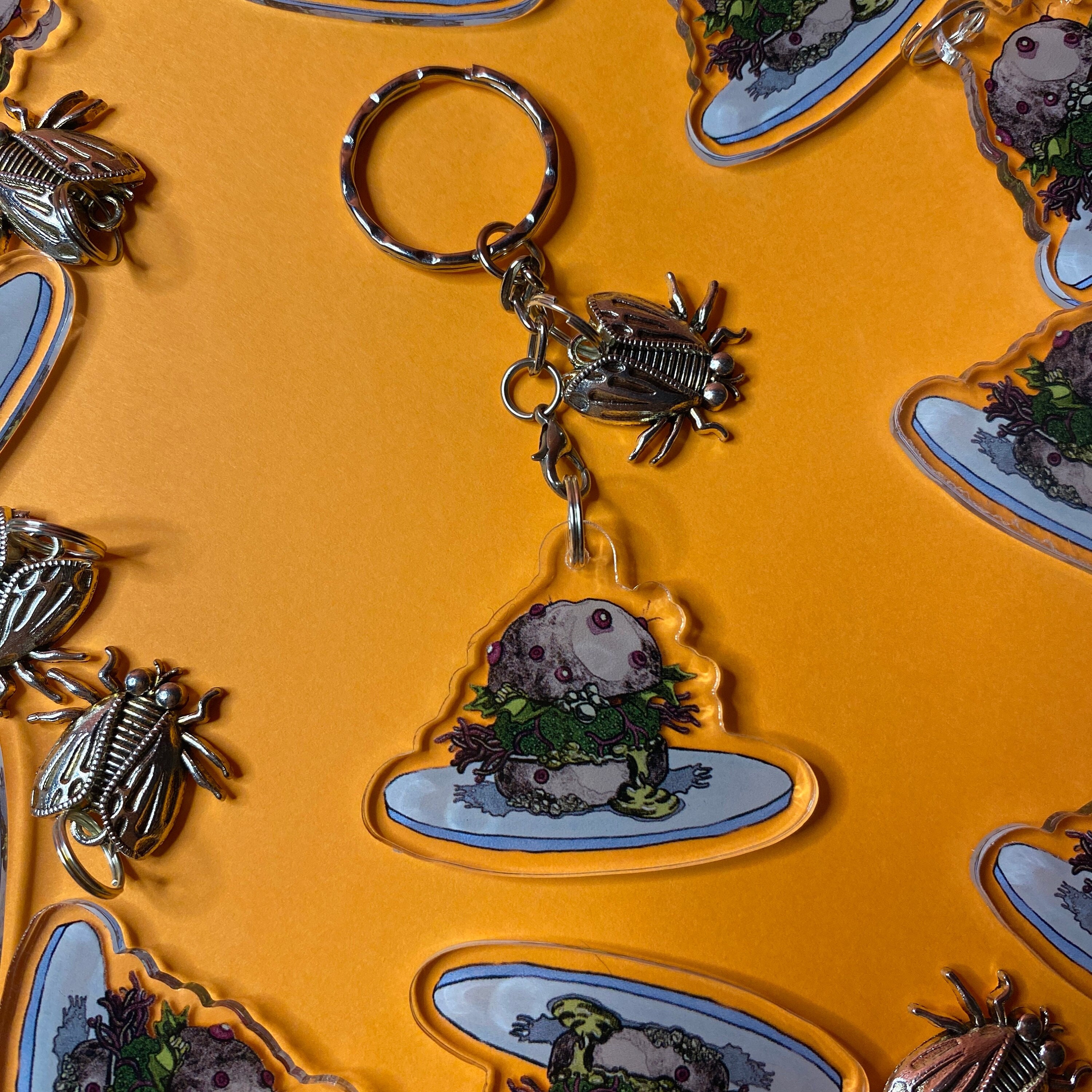 Spongebob Squarepants Nasty Patty Keychain - Etsy