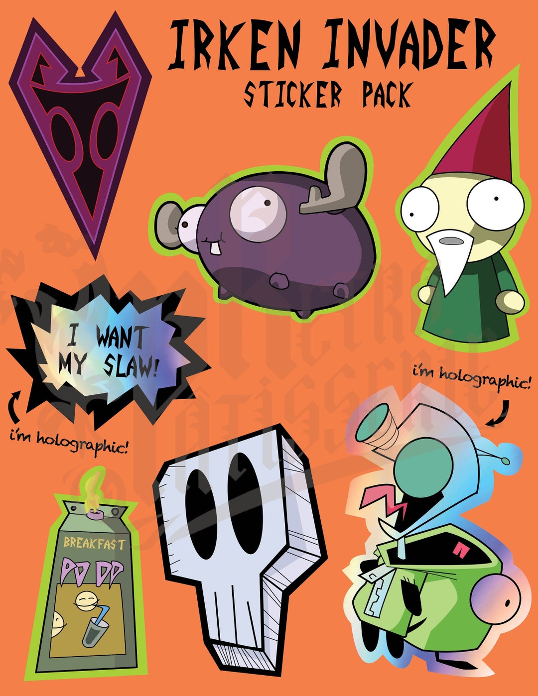 Irken Invader Sticker Pack - Etsy