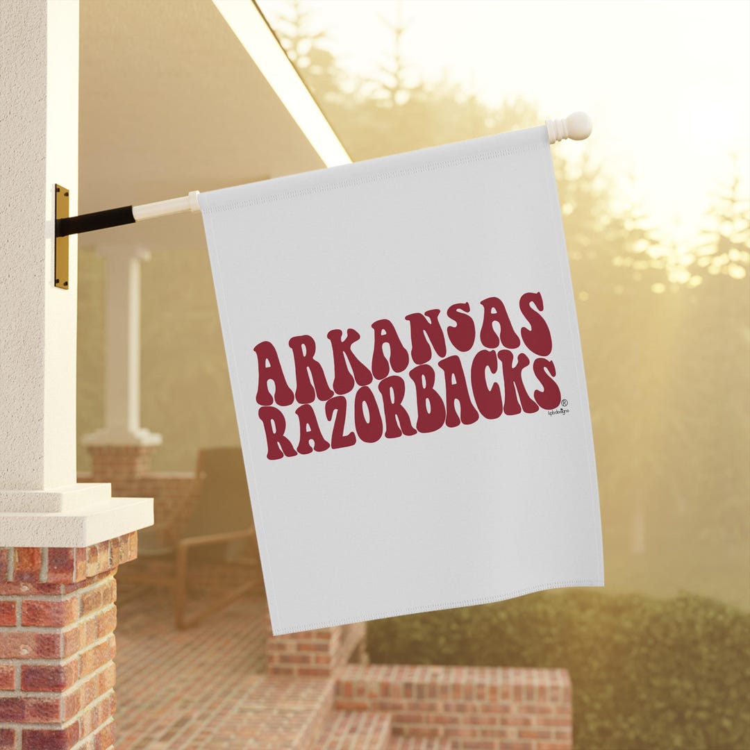 Arkansas Razorbacks Funky Garden & House Banner - Etsy