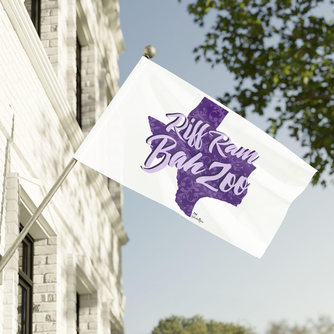 TCU Fancy Riff Ram Bah Zoo Flag - Etsy