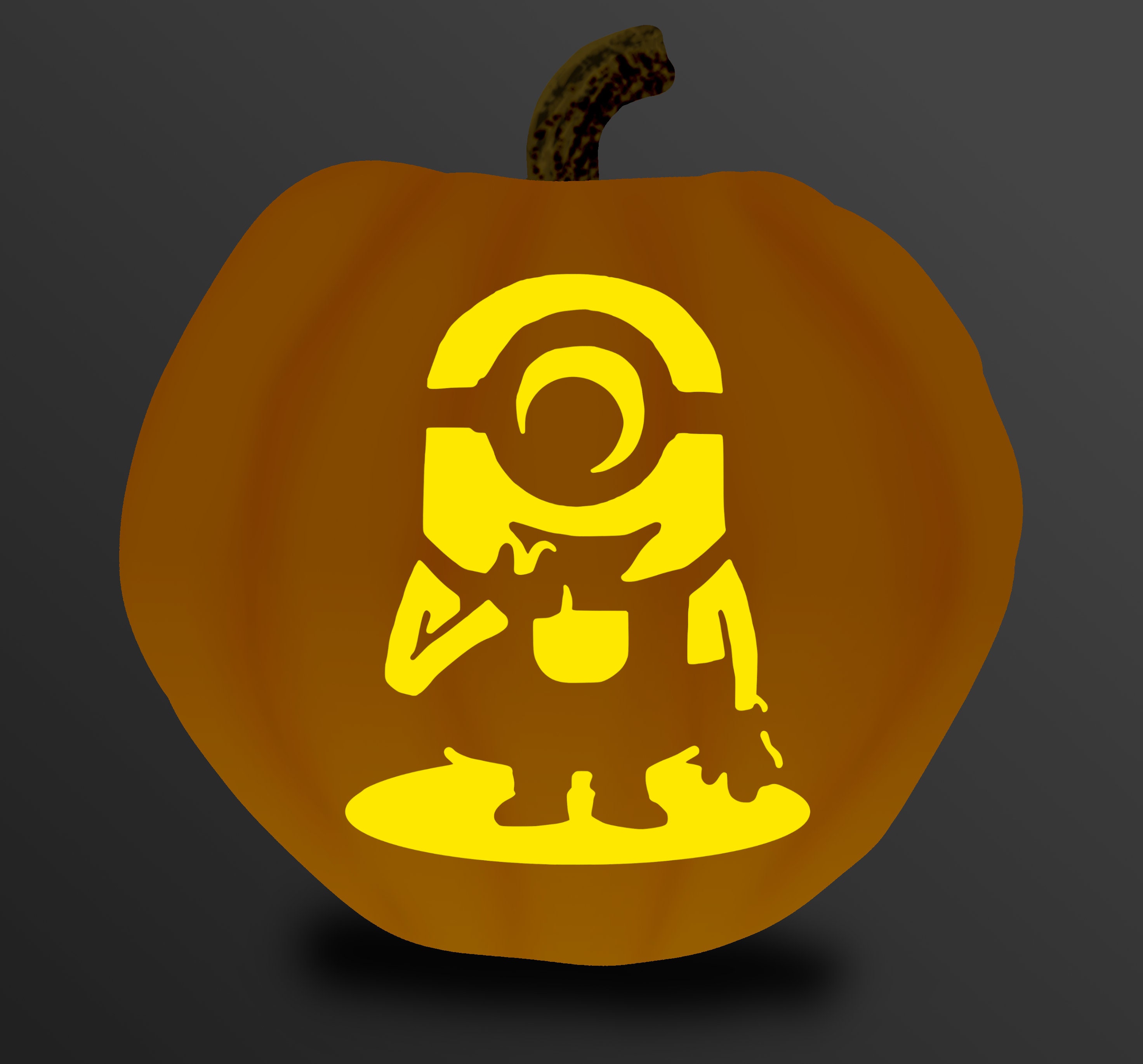 Pumpkin Carving Stencil: Minion (PDF) - Etsy