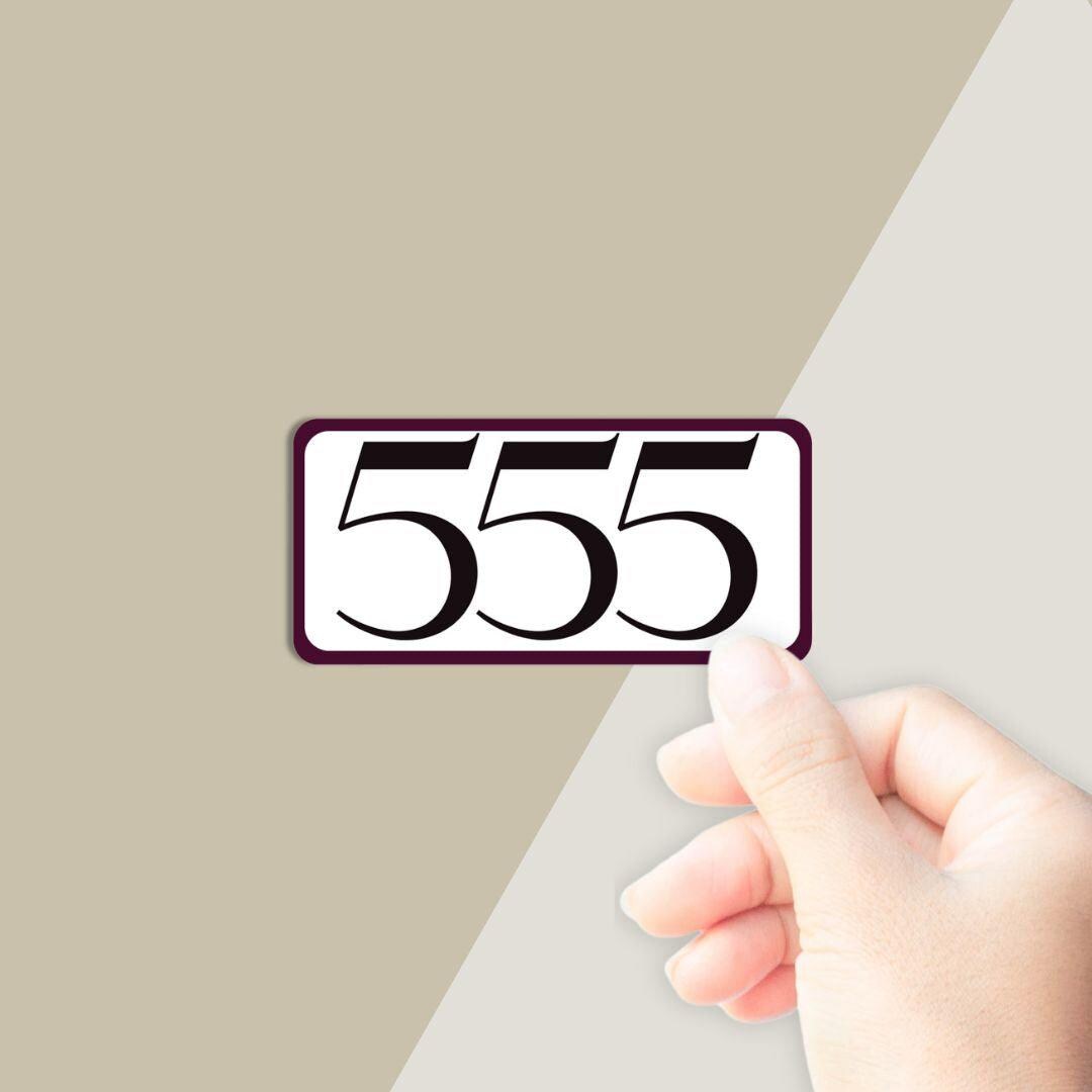 555 Sticker - 3-inch Glossy Vinyl Decal - Etsy