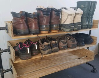 Rustic Shoe Rack - Etsy
