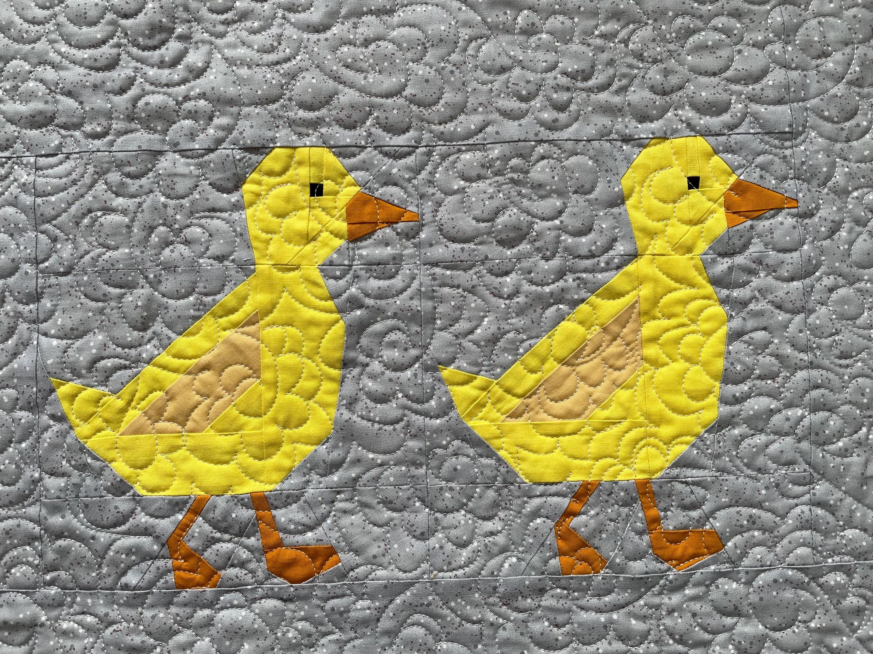 Quilted Duck Table Runner or Wallhanging, 20 X 59 Inches, Handmade - Etsy