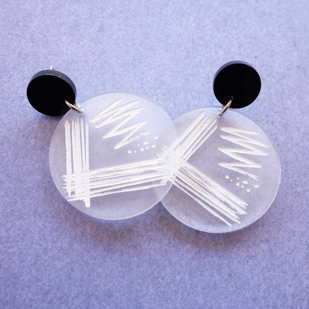 Streak Plate Earrings in Acrylic. Microbiology Earrings in Laser Cut ...