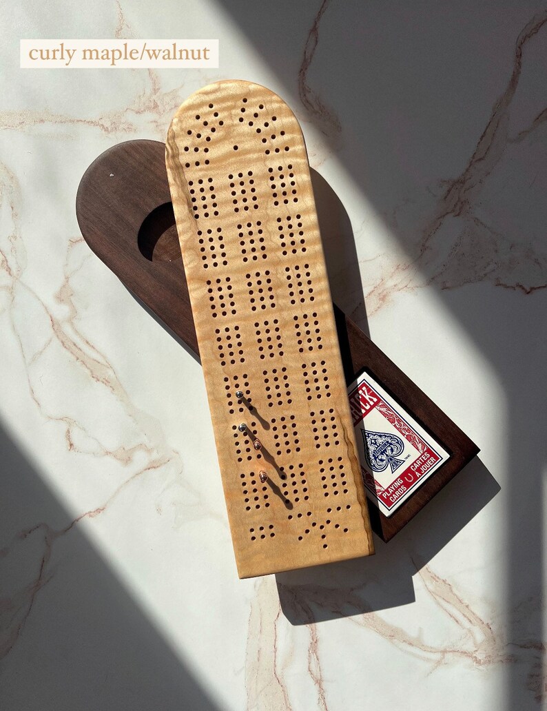 Handmade Wooden Cribbage Board With Storage | Etsy
