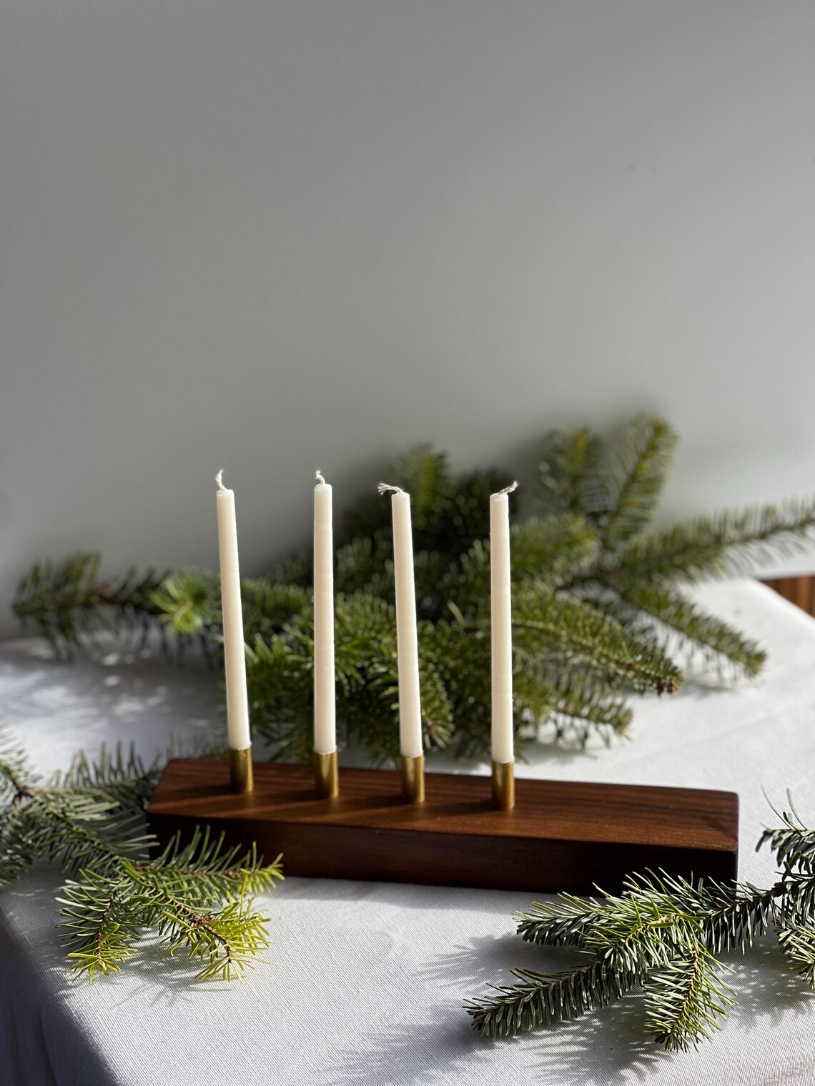 Simple Advent Candle Holder | Wood Candle Holder - Etsy