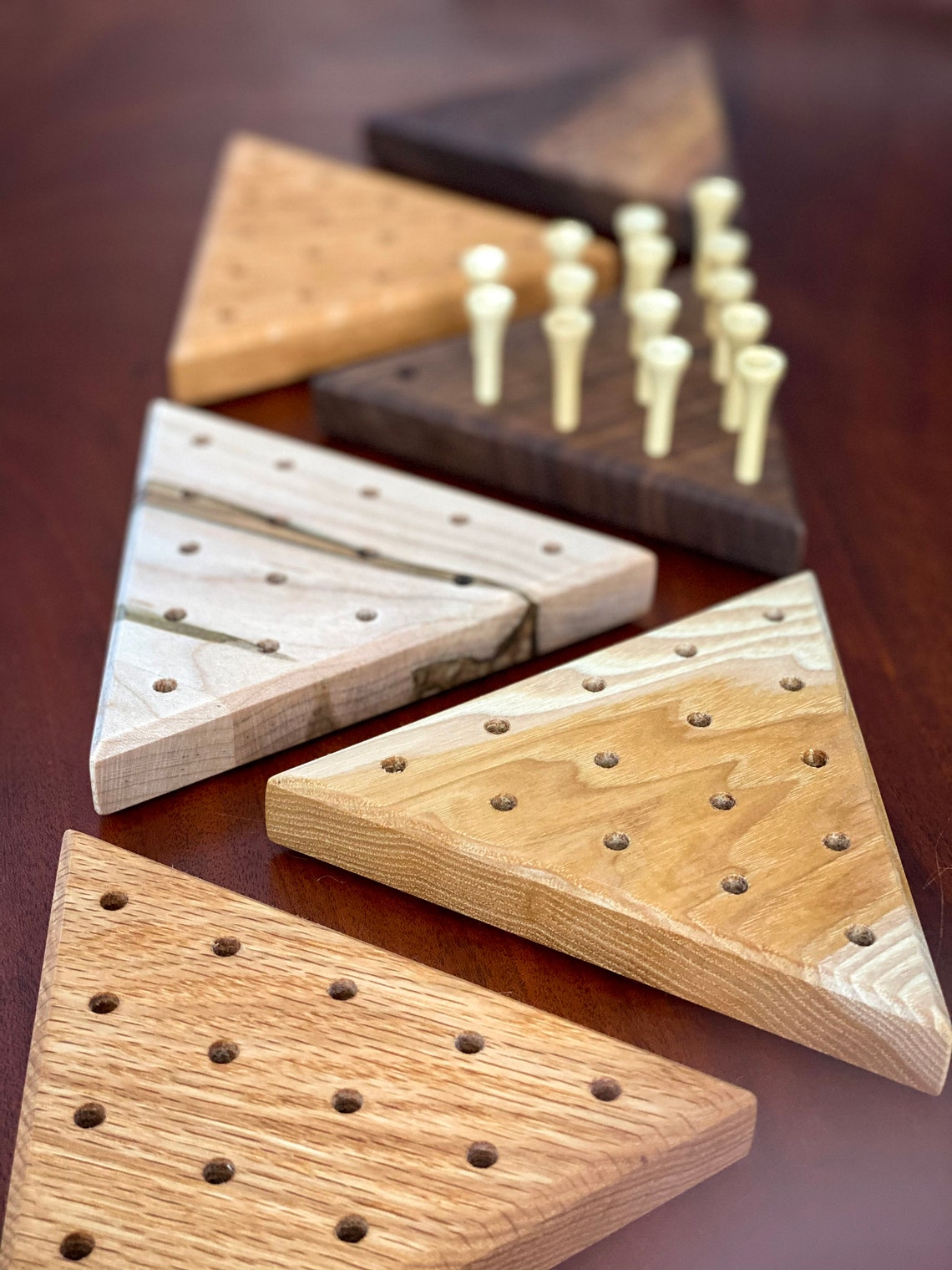 Triangle Peg Game Tricky Triangle - Etsy