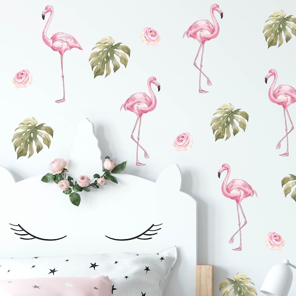 Flamingo Wall Decal - Etsy