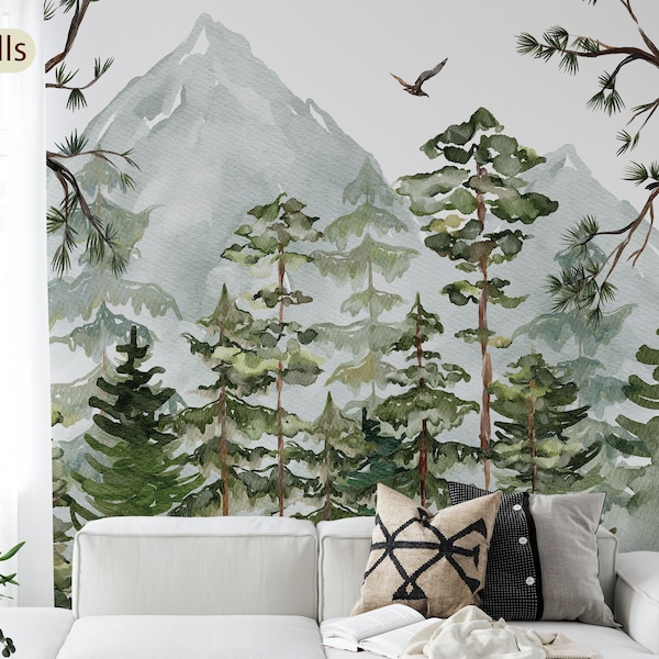 Pine Tree Mural - Etsy