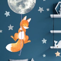 Fox Mini Decal, Red Fox, Silver Fox, Rearview Mirror Decal, Mini Decal ...