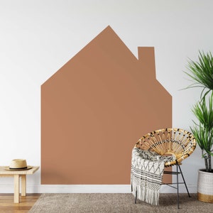 Big House Wall Decal Large Home Headboard Color Block Sticker ...