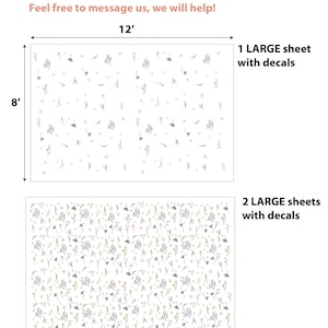 Watercolor Flower Greenery Wall Decals Nature Sticker Boho Nursery ...