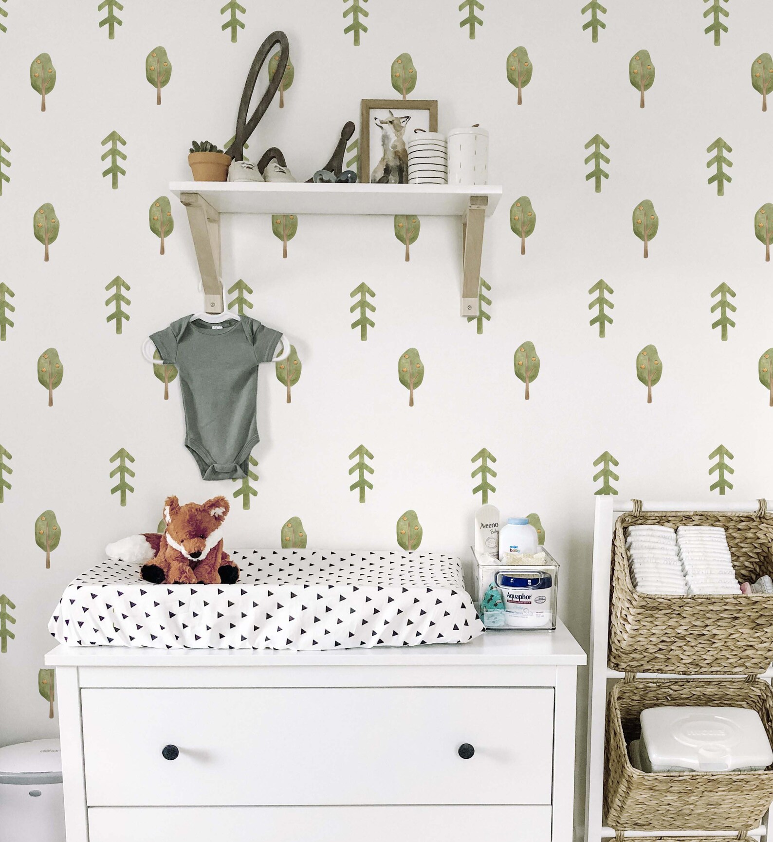 Green Tree Wall Decals Woodland Forest Stickers Pine Fir Tree, LF231 - Etsy