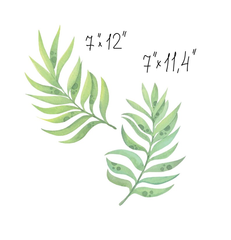 Palm Leaves Wall Decals Greenery Stickers LF264 - Etsy