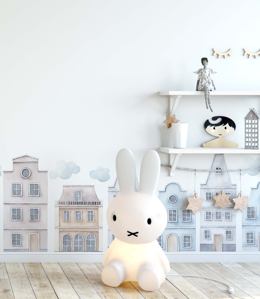 Houses Decals Scandi Wall Stickers Watercolor Home, LF090 - Etsy