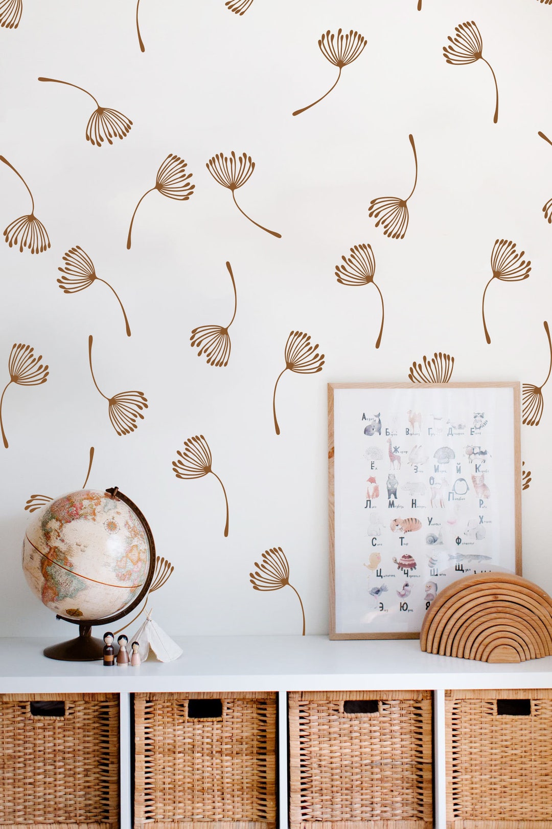 Small Dandelion Seeds Wall Decals Nursery Greenery Stickers Nature ...
