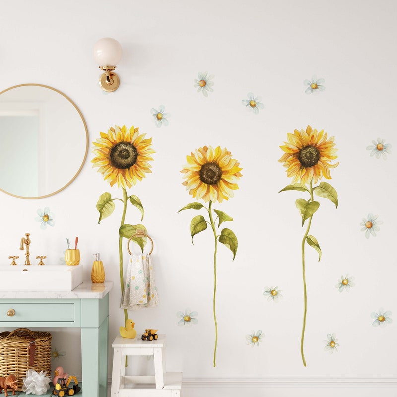 Sunflower Nursery Decals - Etsy
