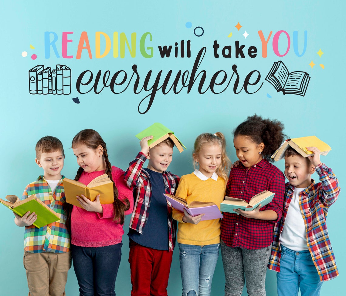 Reading Will Take You Everywhere Wall Decal, Book Lover Decor, Playroom ...