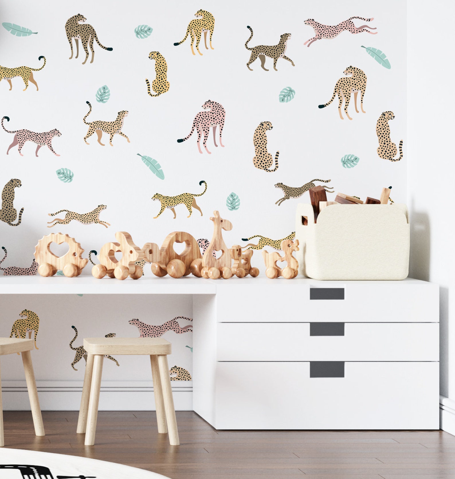 Leopard Wall Decals Cat Stickers Wild Lion Tiger Cheetah - Etsy