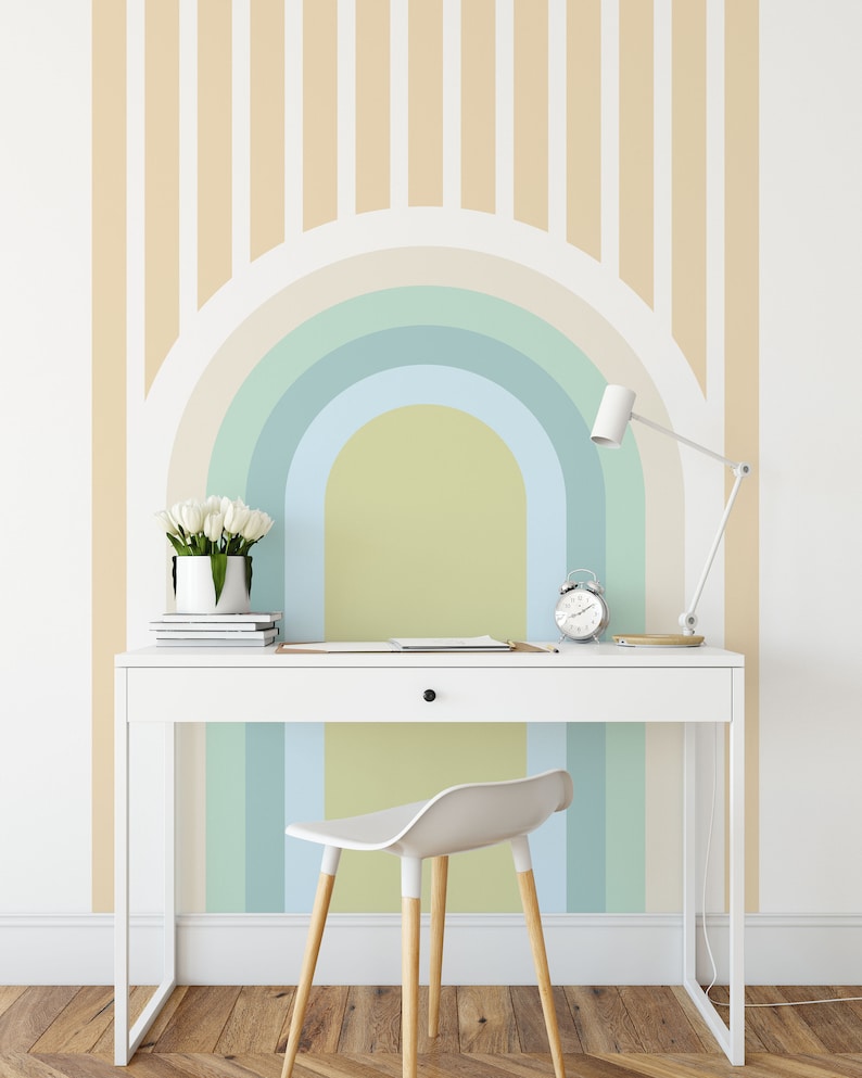 Rainbow Arch Wall Decal Line Headboard Sticker LF300 - Etsy