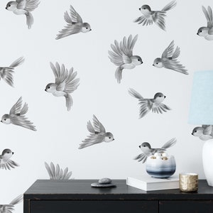 Blue Gray Birds Wall Decals Stickers, LF258 - Etsy