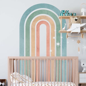 Rainbow Large Arch Wall Decal Hippie Sticker Color Block Boho, LF161 - Etsy