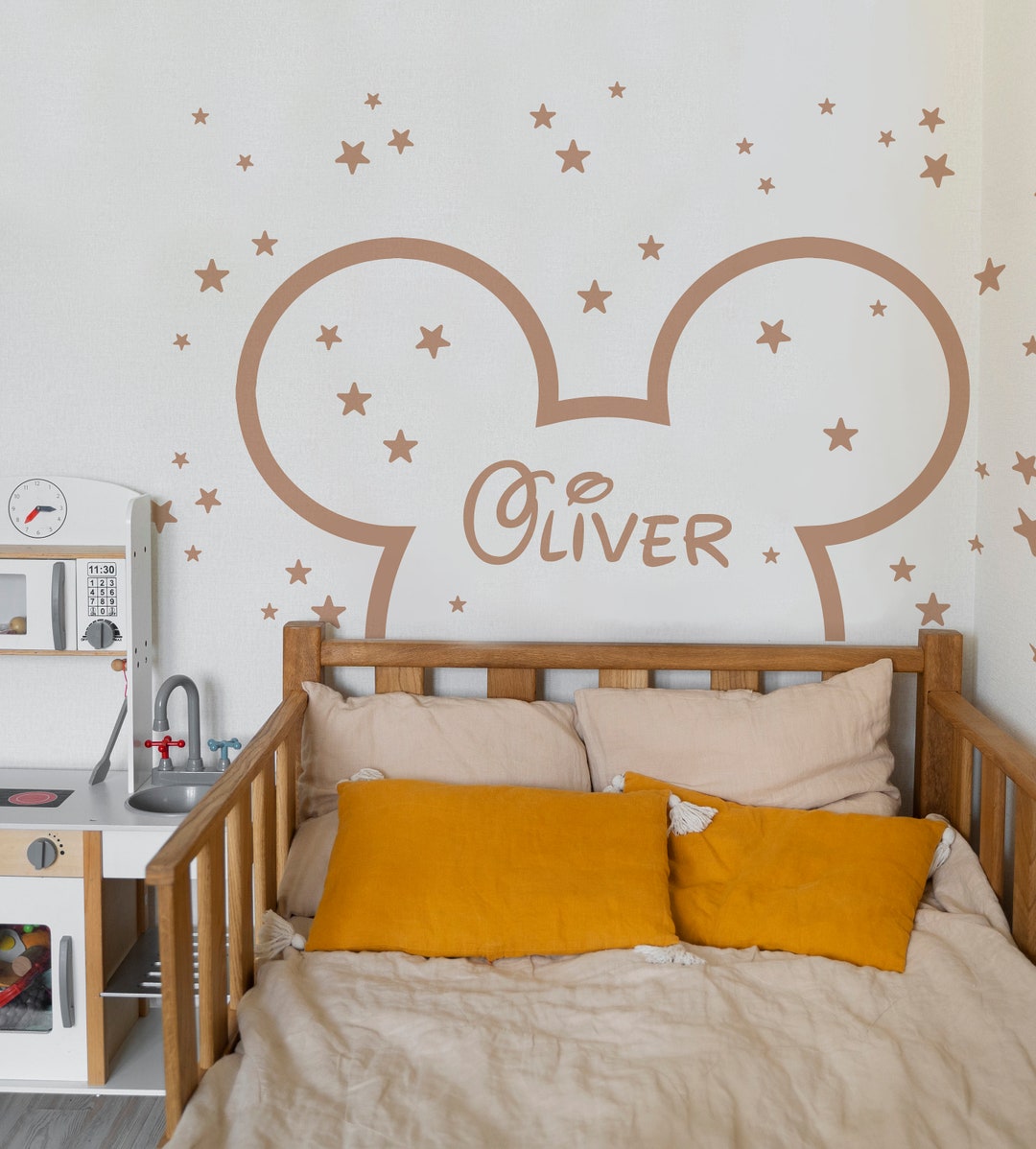 Mickey Toddler Headboard Wall Decal Large Arch Sticker Stars Nursery ...