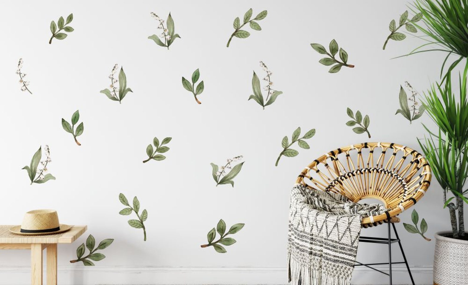 Green Wall Decals Flower Stickers Lily of the Valley, KL0015 - Etsy