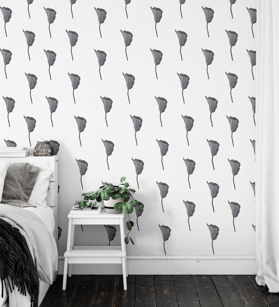 Calla Lilies Wall Decals: Scandi Boho Bedroom Decor LF504 - Etsy