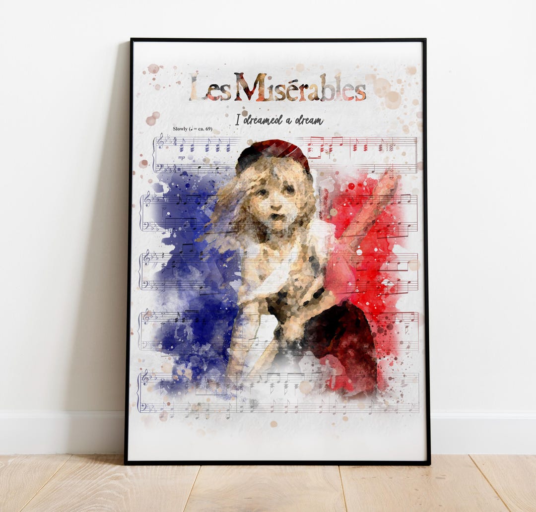 Les Miserables Musical Poster Wall Art, Theatre Quote Print Decor, Gift ...