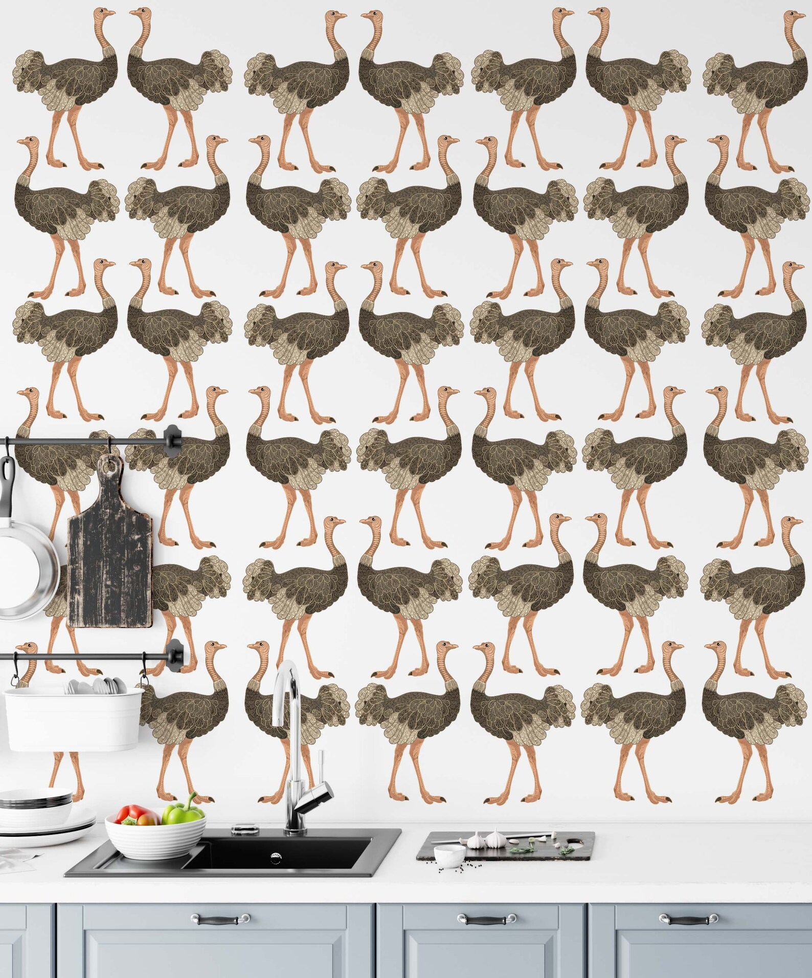Ostrich Wall Decal Safari Bird Sticker, LF294 - Etsy
