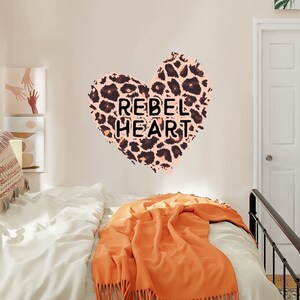 Wild Heart Wall Decal Cheetah Spots Stickers Customization, LF322 - Etsy