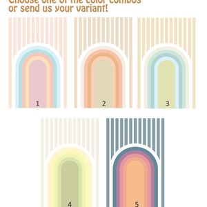 Rainbow Arch Wall Decal Line Headboard Sticker, LF300 - Etsy
