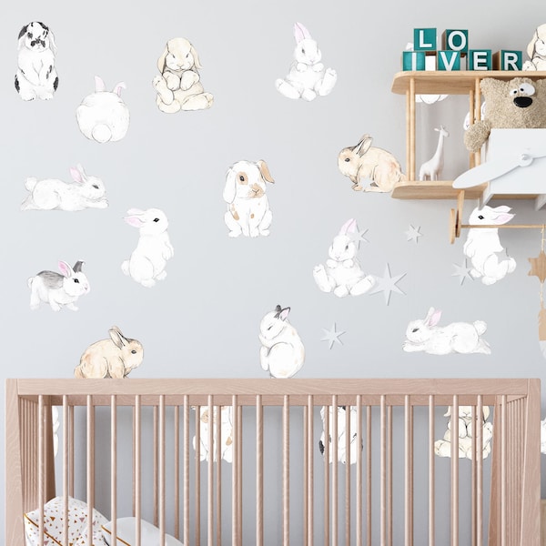 Bunny Wall Decal - Etsy