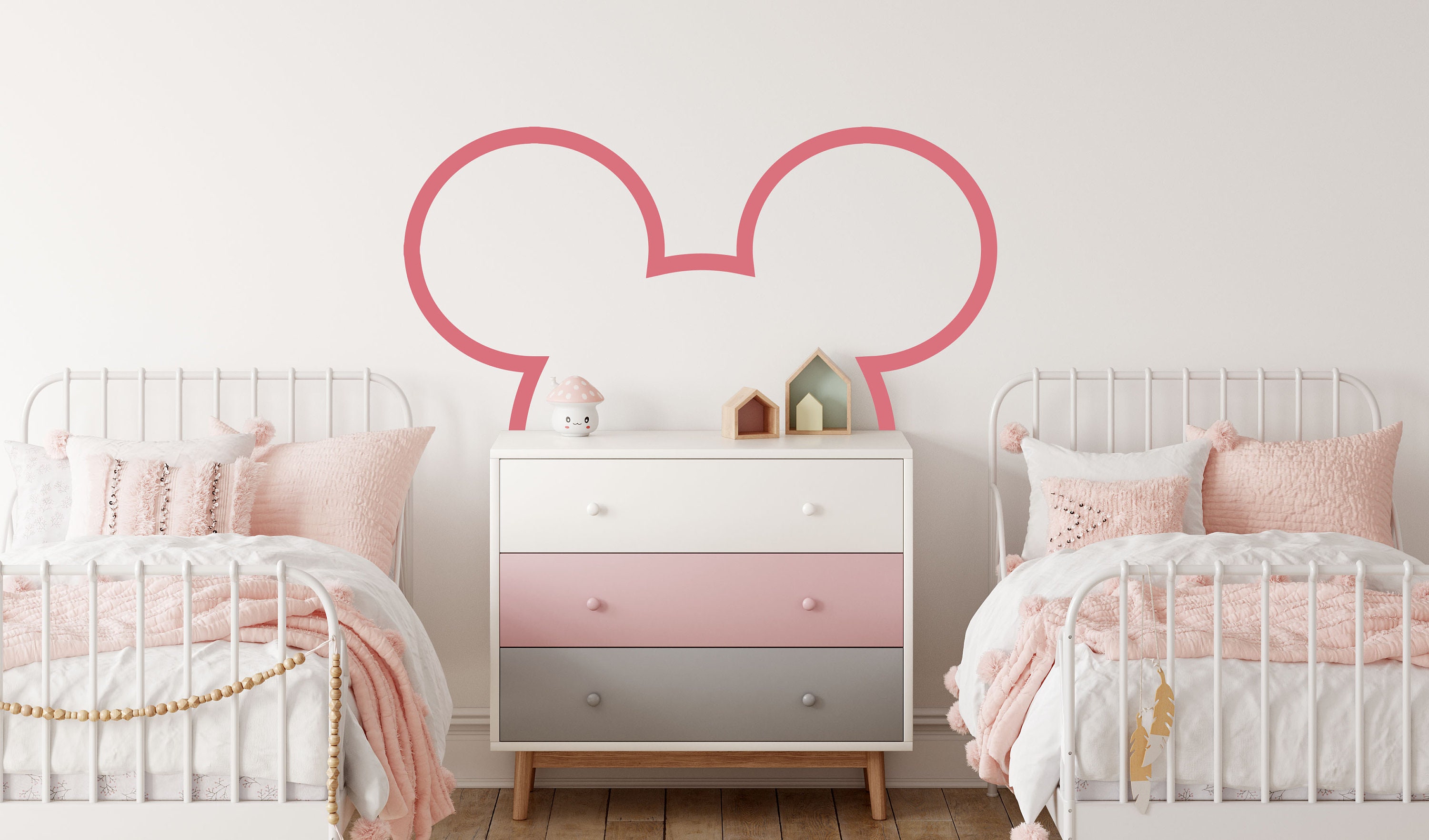 Mickey Toddler Headboard Wall Decal Large Arch Sticker Stars Nursery ...