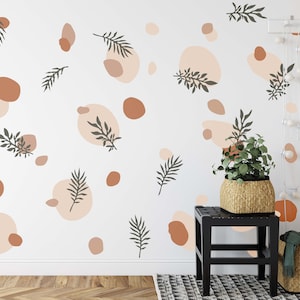 Greenery Boho Wall Decals Color Spots Stickers, LF026 - Etsy