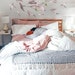 Tree Branch Wall Decal Pink Green Leaf, LF289 - Etsy