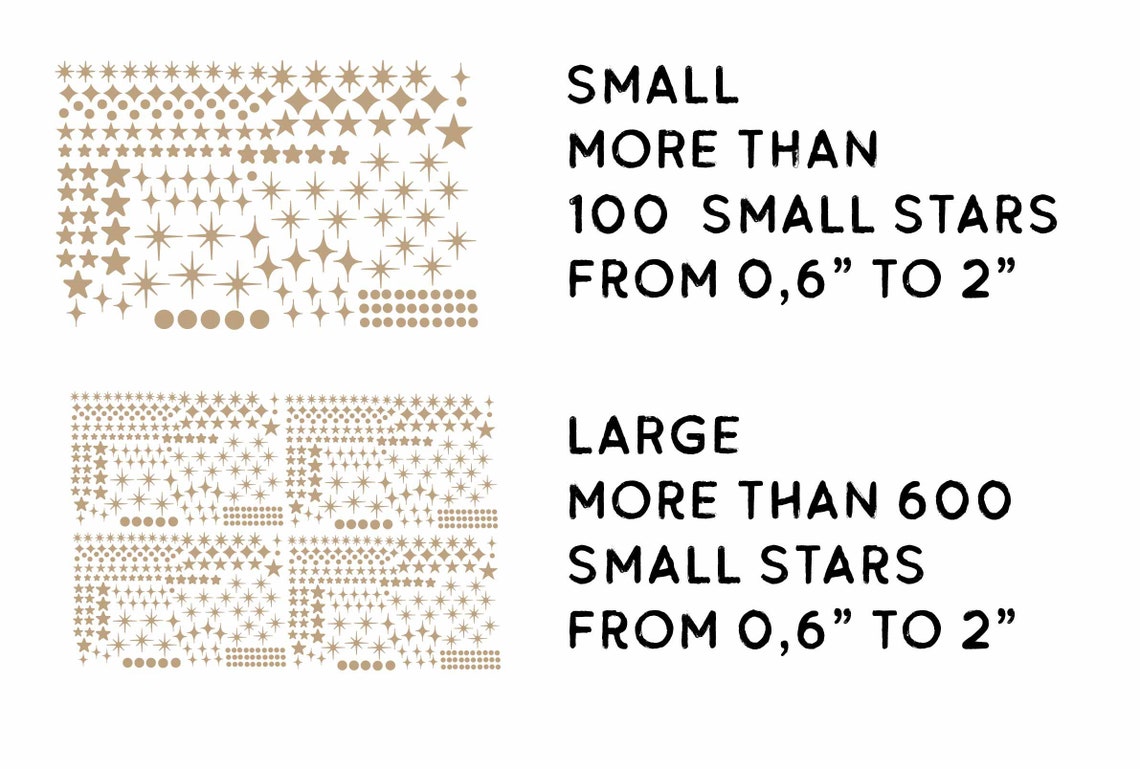 Starburst Wall Decals Star Stickers, LF325 - Etsy