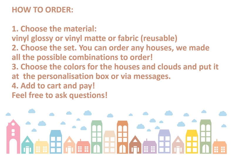 Big House Wall Decal Large Home Headboard Color Block City - Etsy