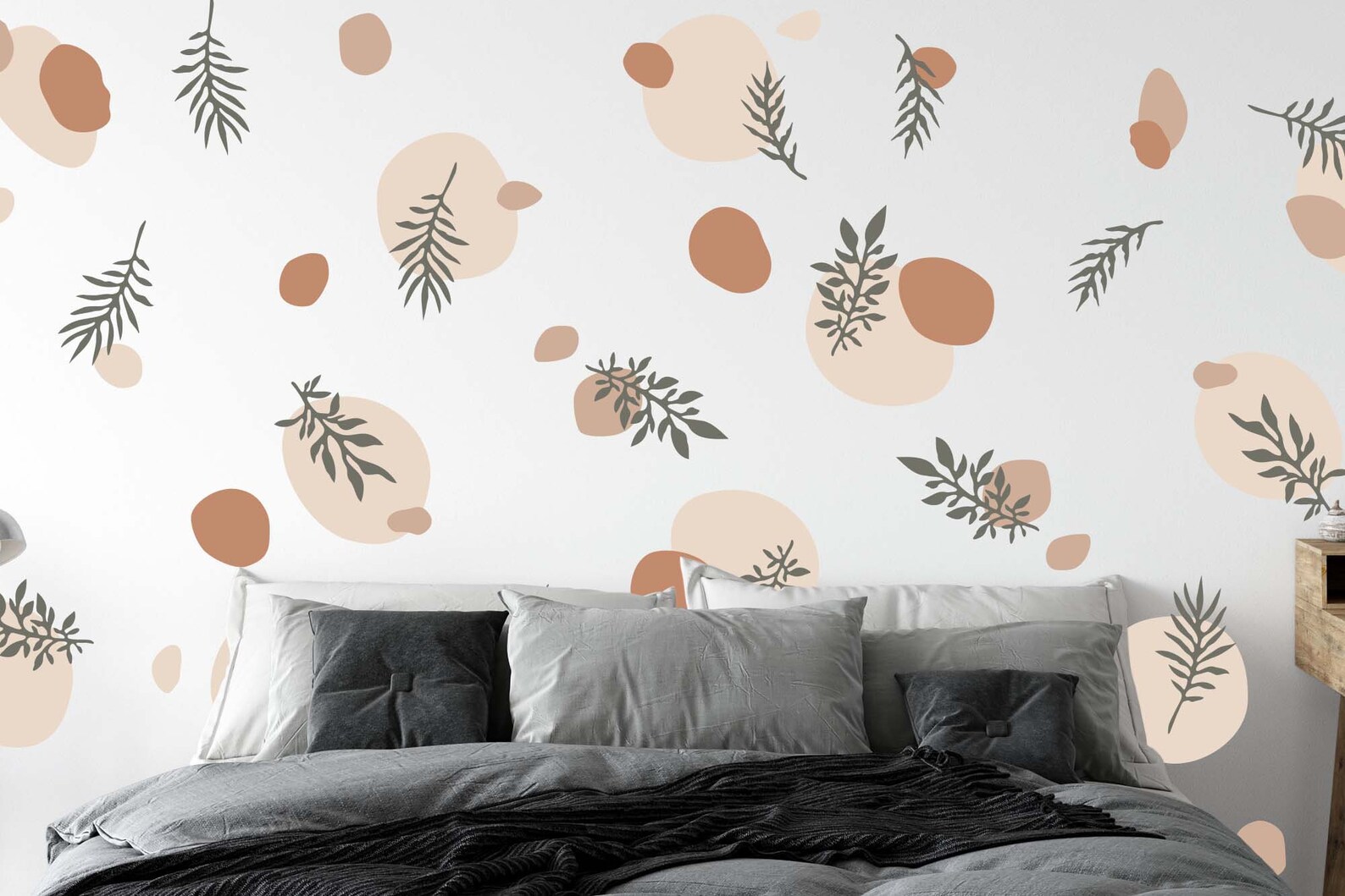 Greenery Boho Wall Decals Color Spots Stickers LF026 - Etsy