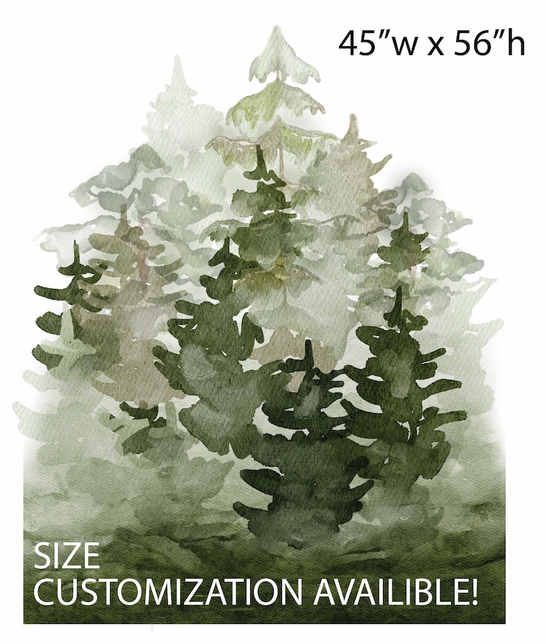 Forest Wall Decals Pine Tree Stickers Headboard, LF359 - Etsy