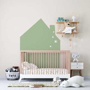 Big House Wall Decal Large Home Headboard Color Block Sticker ...