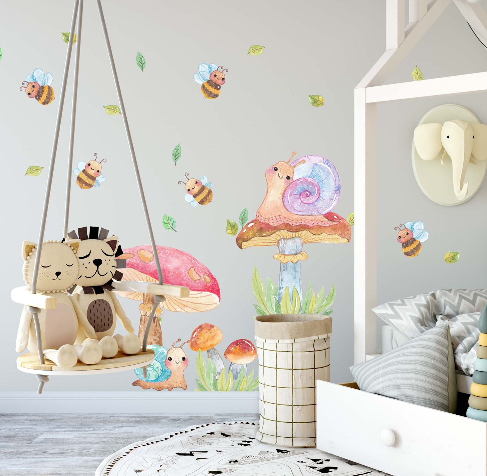 Bugs Wall Decals Butterfly Dragonfly Slug Snail Firefly Frog - Etsy