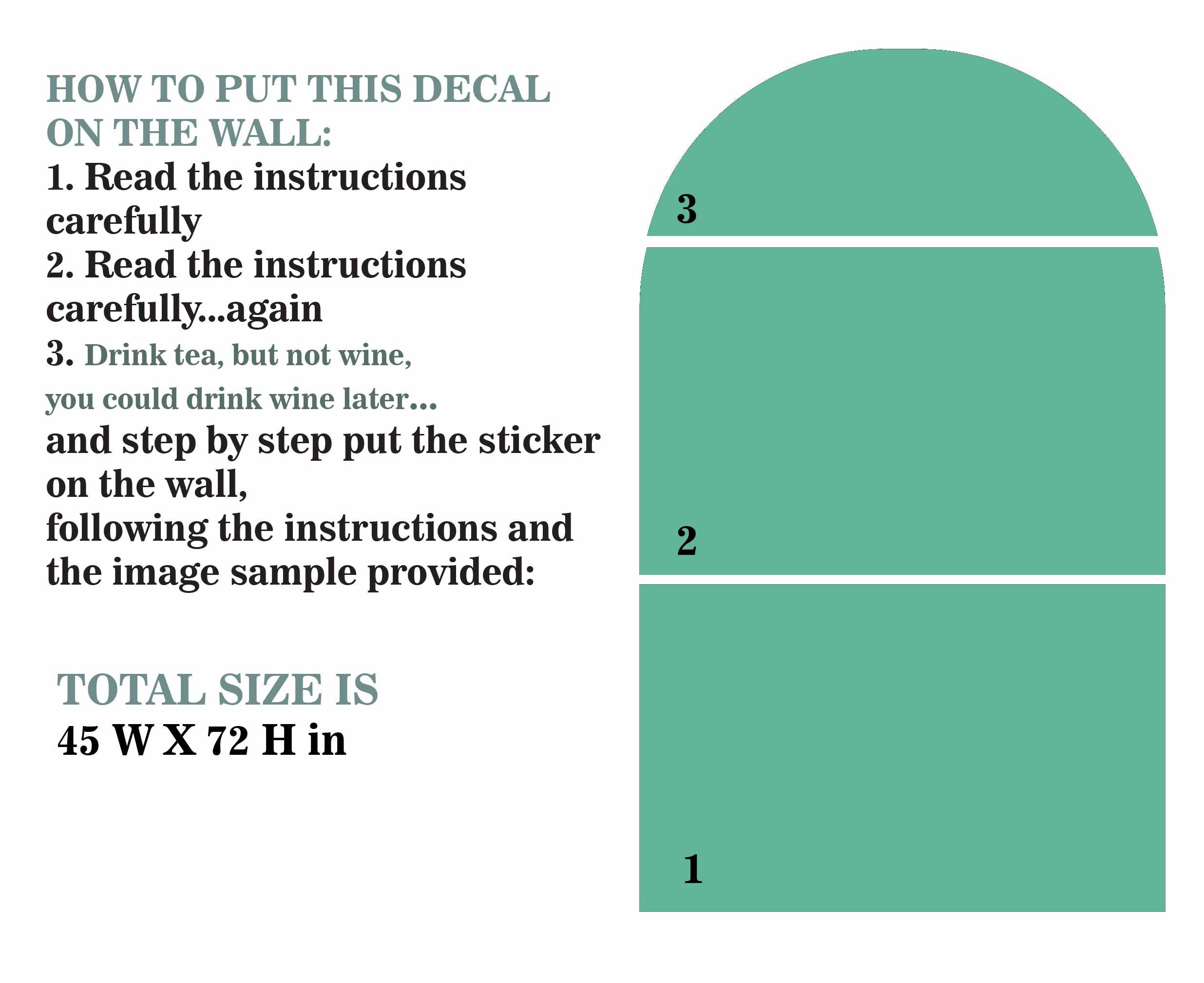 Arch Wall Decal Colour Block Sticker Large LF109 - Etsy