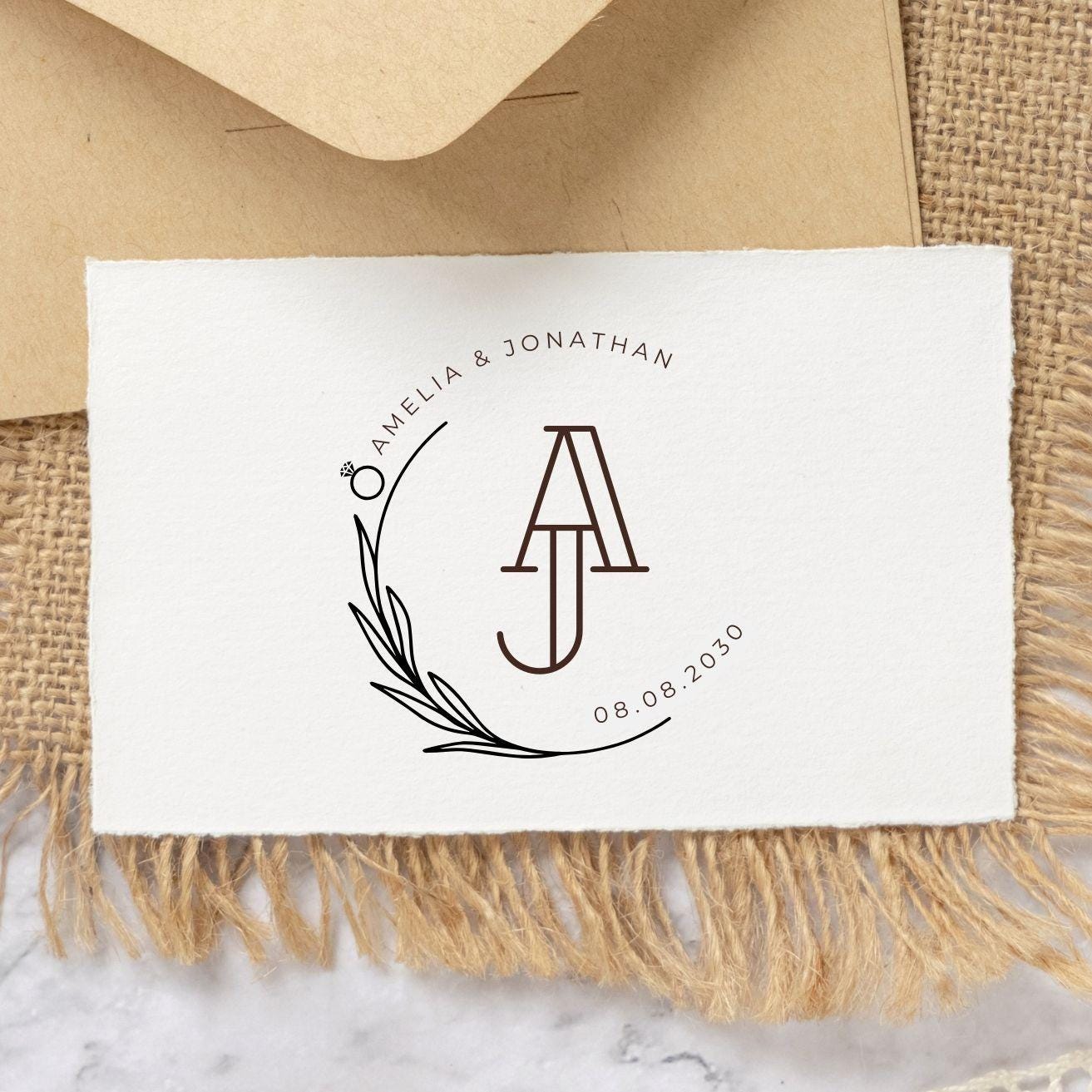Custom Wedding Logo, Modern Wedding Logo, Wedding Monogram Initials ...