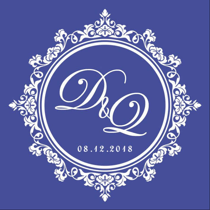 Custom Wedding Logo, Digital Monogram Design, Circle Logo, Elegant ...