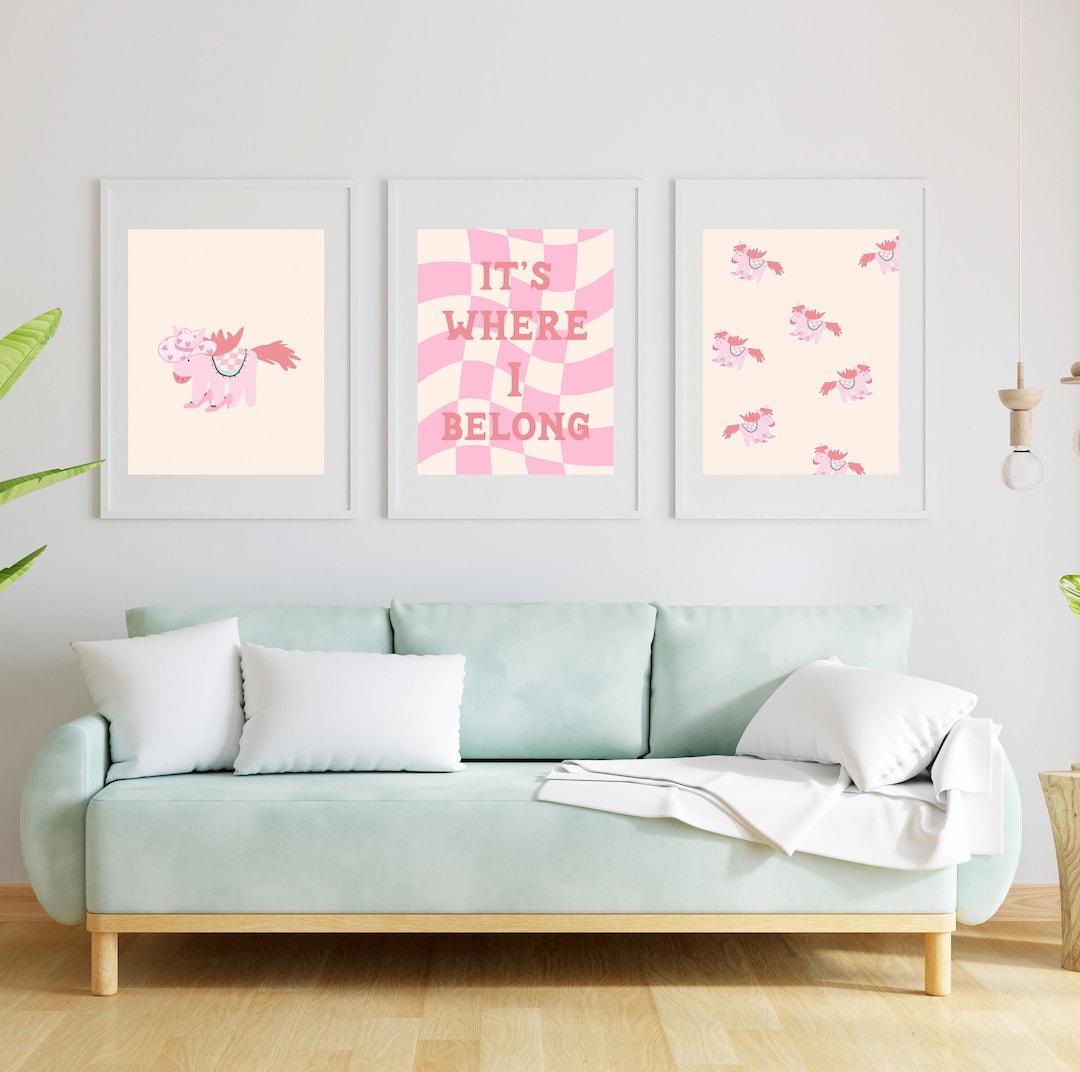 Chappell Roan Inspired Pink Pony Club Poster Set, Groovy Gen Z Style ...